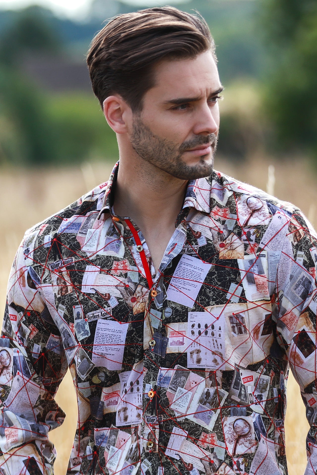 Detective Print Shirt - Limited Edition TENCEL Fabric – Claudio Lugli ...